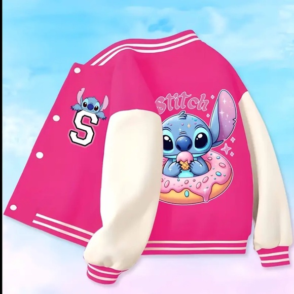 Jackets & Coats | Pink Stitch Varsity Jacket Kids 78 Youth | Poshmark